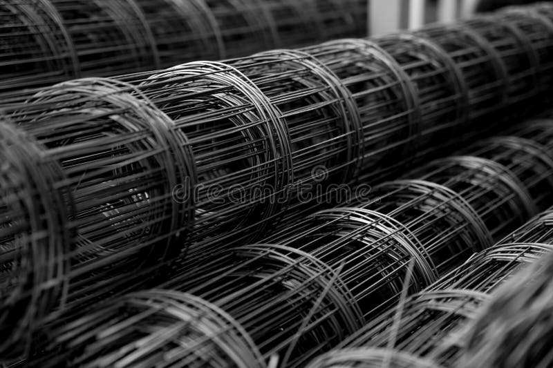 A Rolls of Wire Mesh in the Showroom of a Large Store. Stock Photo ...