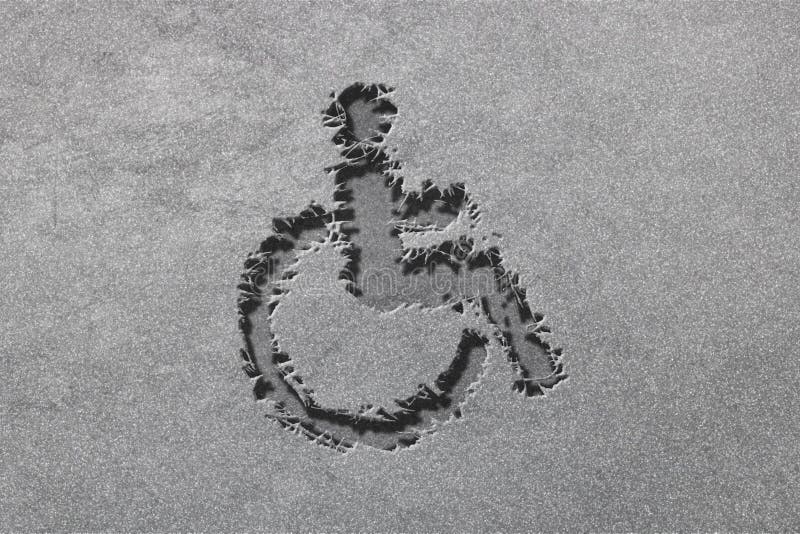 Rollstuhl-Zeichen Behindertensymbol Behinderung Stock Abbildung ...