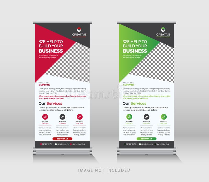 Rollup Banner Template Vector Stock Vector - Illustration of font ...