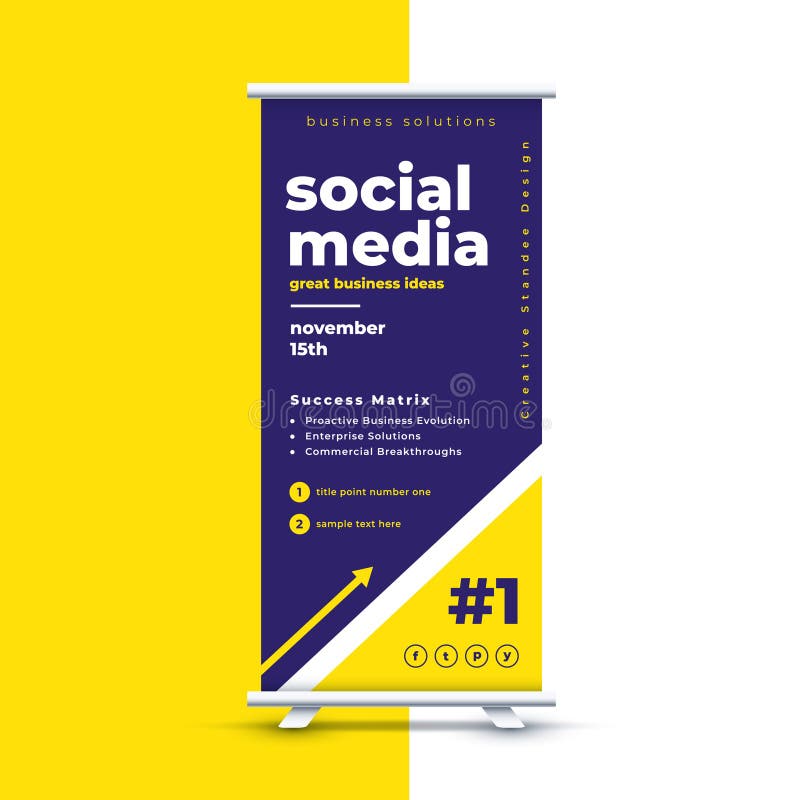 Rollup Standee Cover Layout for Corporate Presentation Stock Vector ...