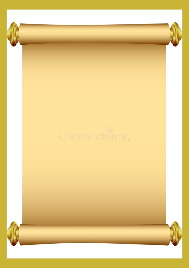 Rolo Do Vintage Do Pergaminho Ilustração Stock - Ilustração de ...