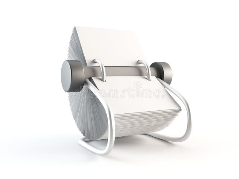 3d man with blank rolodex stock illustration. Illustration of card ...