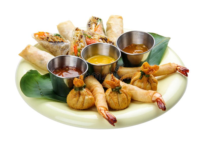 Rolos de mola sortidos foto de stock. Imagem de gourmet - 145196154