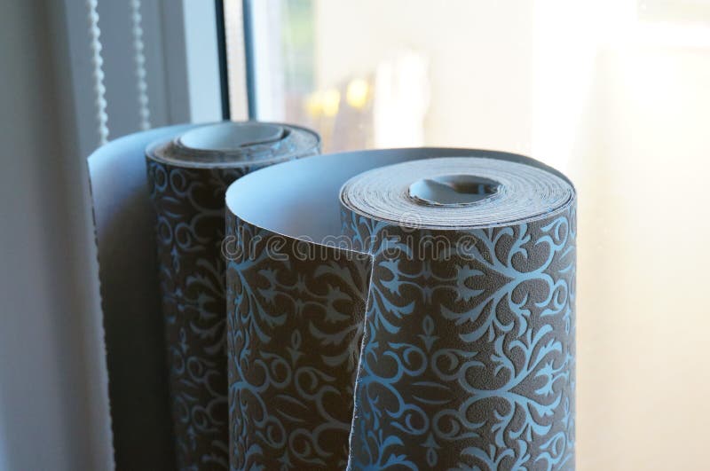 Rolos do papel de parede foto de stock. Imagem de wallpaper - 48787048