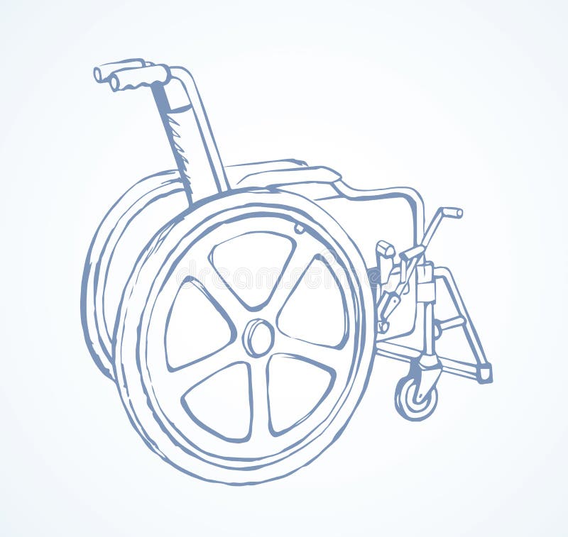 Rolstoel Vector tekening vector illustratie. Illustration of grafisch ...