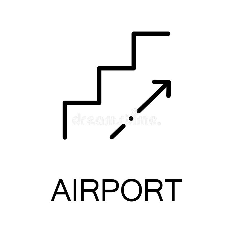 Roltrap Vlak Pictogram of Embleem Voor Webontwerp Vector Illustratie ...