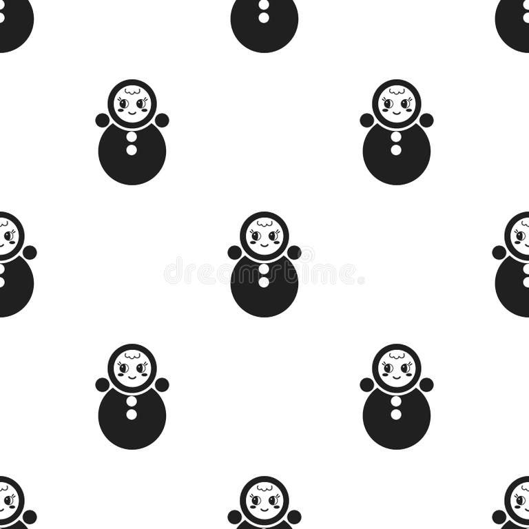 Roly Poly Black Icon. Illustration for Web and Mobile Design. Stock ...