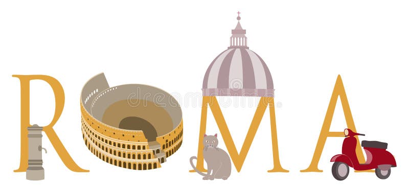 Rom vektor abbildung. Illustration von basilica, abbildung - 57905468