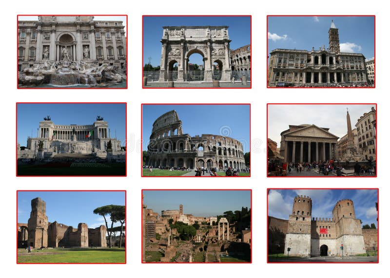Rom-Collage stockbild. Bild von felder, postkarte, italien - 59814211