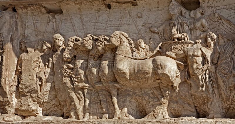 Rom-- Titus Triumphbogen stockfoto. Bild von denkmal - 24183708