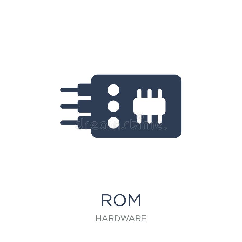 Rom Icon. Trendy Flat Vector Rom Icon on White Background from H Stock ...