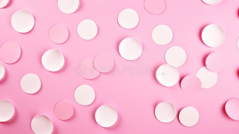 Rom Pink and White Polka Dot Background Stock Illustration ...