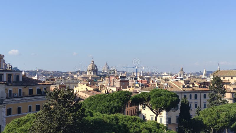Roma beautyful panorama stock image. Image of blue, city - 260957845