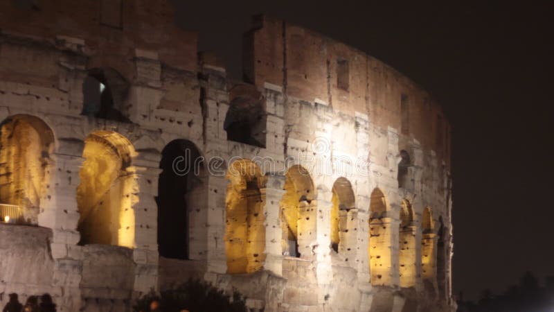 Roma Colosseo night scene stock video footage. Video of night - 36626504