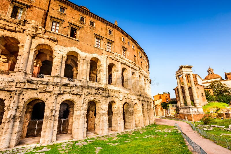 Teatro Di Marcello. Teatro Di Marcello. Roma. L'Italia Immagine Stock ...