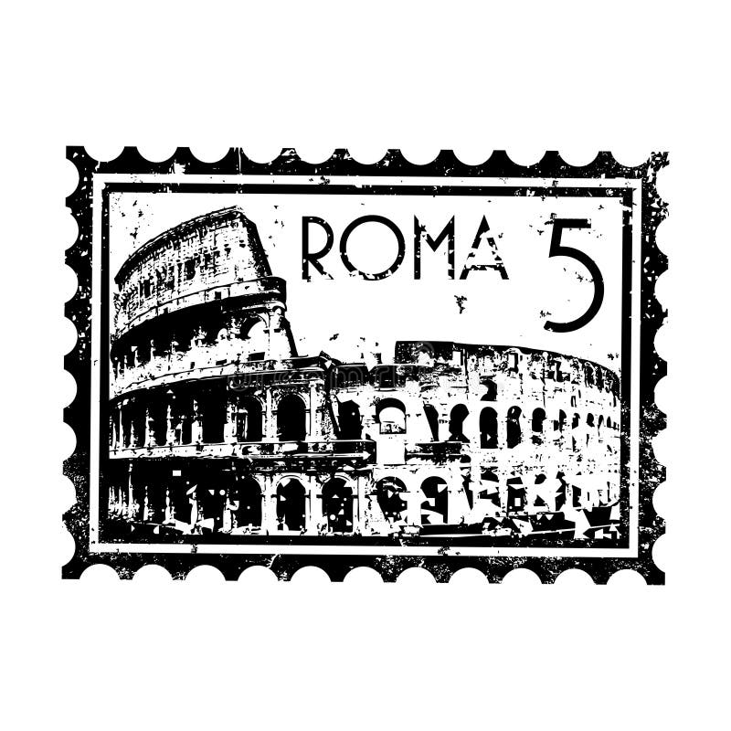 Roma Stamp or Postmark Style Grunge Stock Vector - Illustration of ...