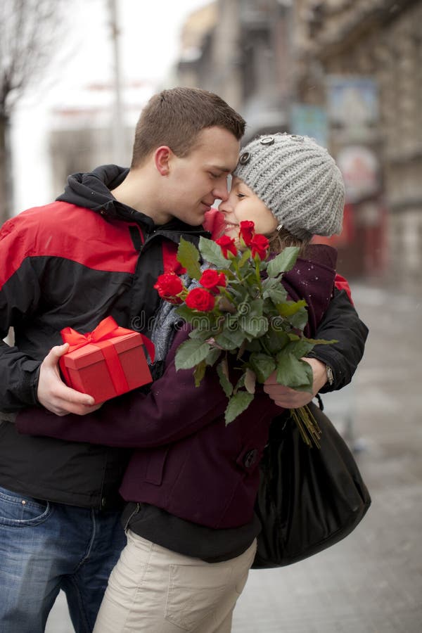Romace in the city stock photo. Image of happy, romencing - 22836424
