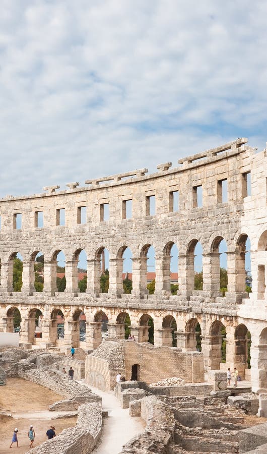 Roman Amphitheate. Pula, Croatia Stock Photo - Image of roman, landmark ...