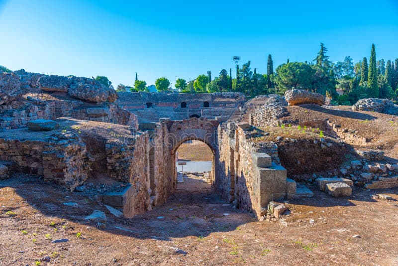 Roman Amphitheatre of M?rida in Spain. Editorial Photography - Image of ...