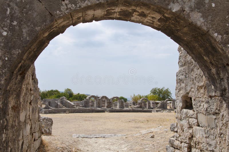 Roman Amphitheatre in Solin Stock Photo - Image of archeological, solin ...