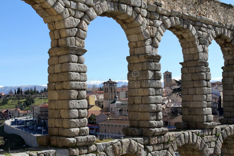 The Roman Aquaduct stock image. Image of bridge, landmark - 30091139