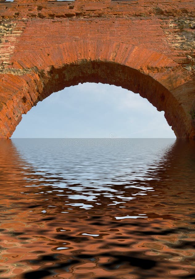 Roman arch stock image. Image of arch, river, reflected - 12033935