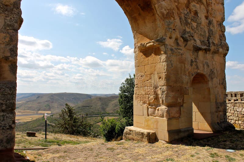 Roman Arch Gate, Medinaceli, Spain Editorial Stock Image - Image of ...