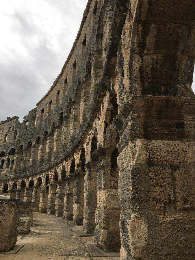 Roman arena stock photo. Image of pillars, mediterranean - 95209996