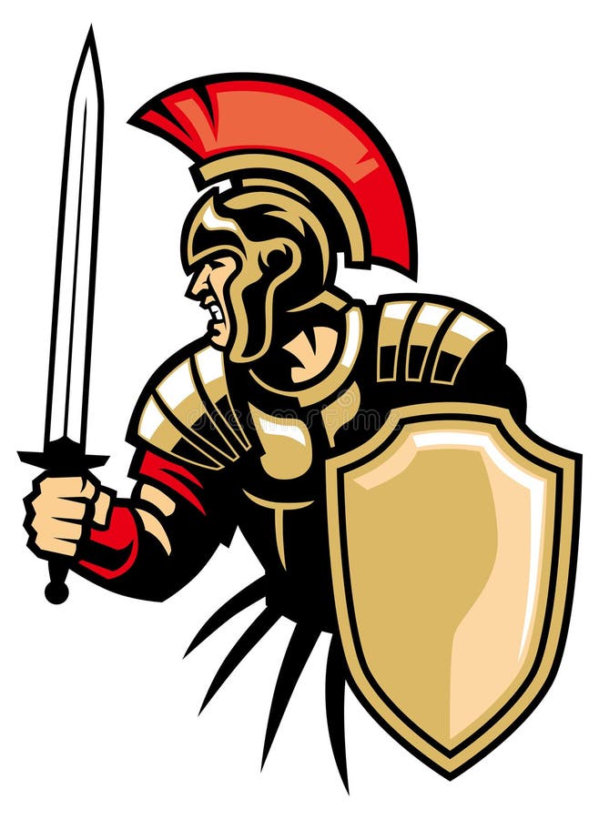 Roman army stock vector. Illustration of proud, mascot - 45363298