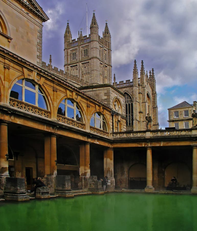 Roman Baths Alcove in De Stad Van Bad Het Verenigd Koninkrijk Stock ...