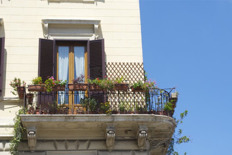 Roman Balcony stock photo. Image of condo, tourist, shutters - 45324874