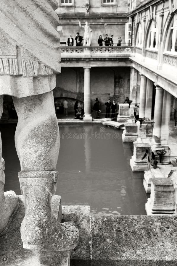 Roman Bath House, Bath UK. stock image. Image of pillar - 18151637