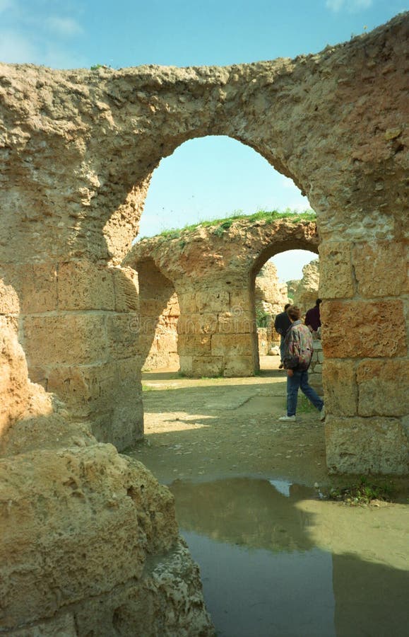 Roman Bath Ruins, Carthage, Tunisia Editorial Stock Photo - Image of ...
