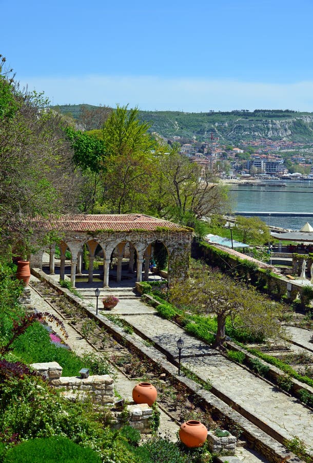Roman Bath In The Yard Of Balchik Palace Stock Photo - Image of balchik ...