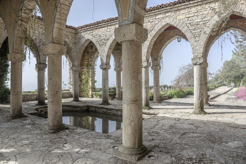 Roman bath in the yard. stock photo. Image of features - 71622572