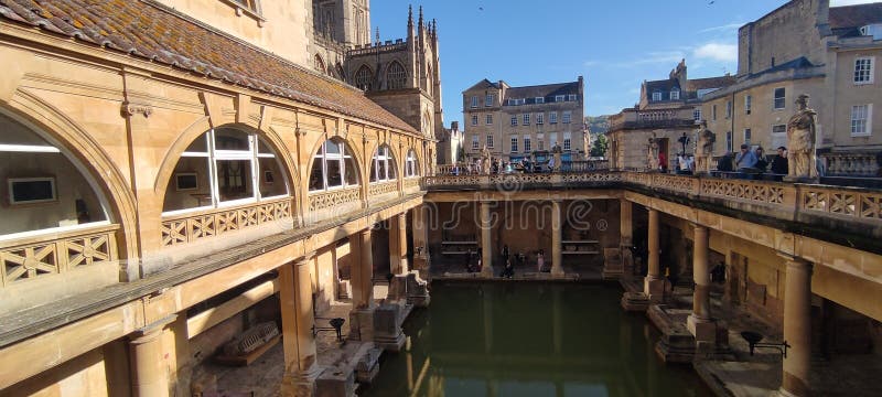 The Roman Baths at Bath, England, UK Stock Image - Image of bath, roman ...