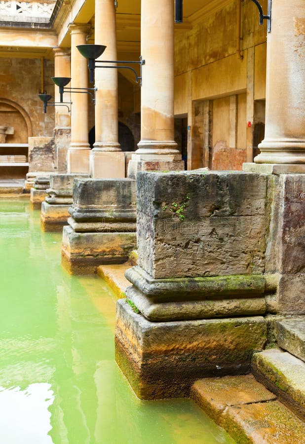 Roman Baths in Bath stock image. Image of building, archaeology - 34319619