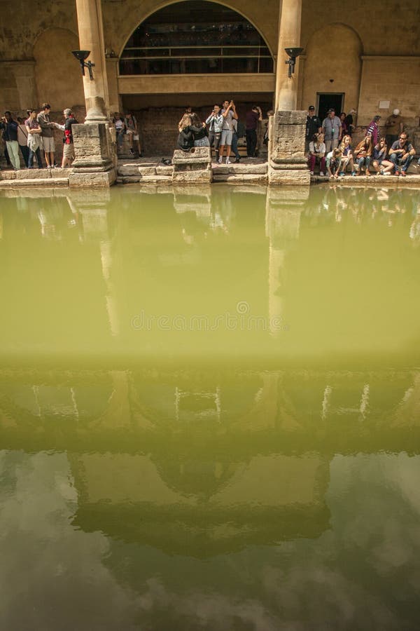 Roman Baths, Bath, UK editorial stock image. Image of unidentified ...