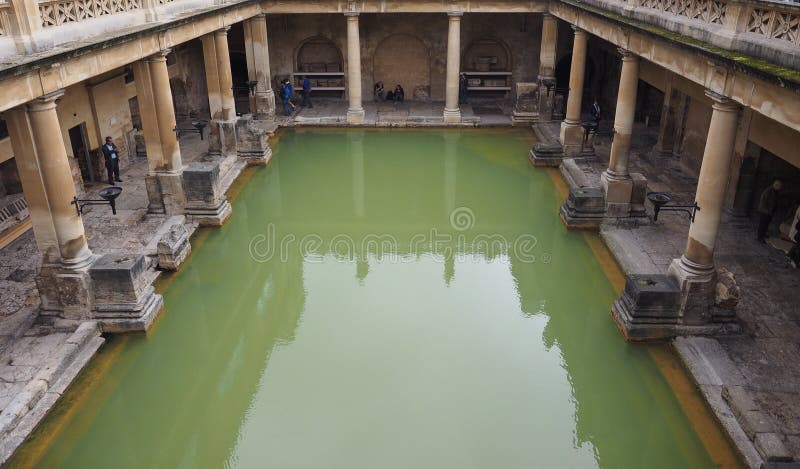 Roman Baths in Bath editorial photography. Image of pool - 85783077