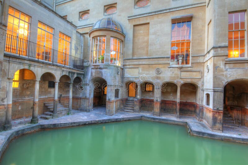 Roman Baths and Hot Spring in Stock Image - Image of heritage, temple ...