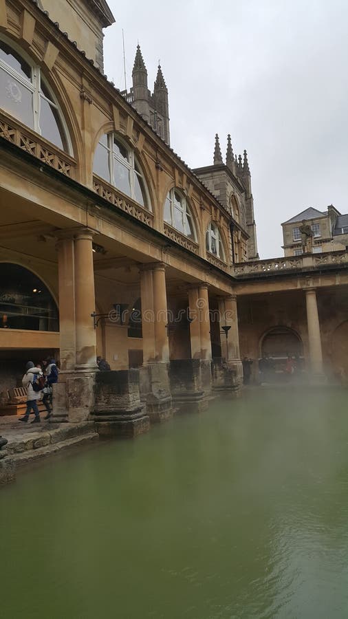 Roman baths interior pool stock image. Image of ruins - 83674569