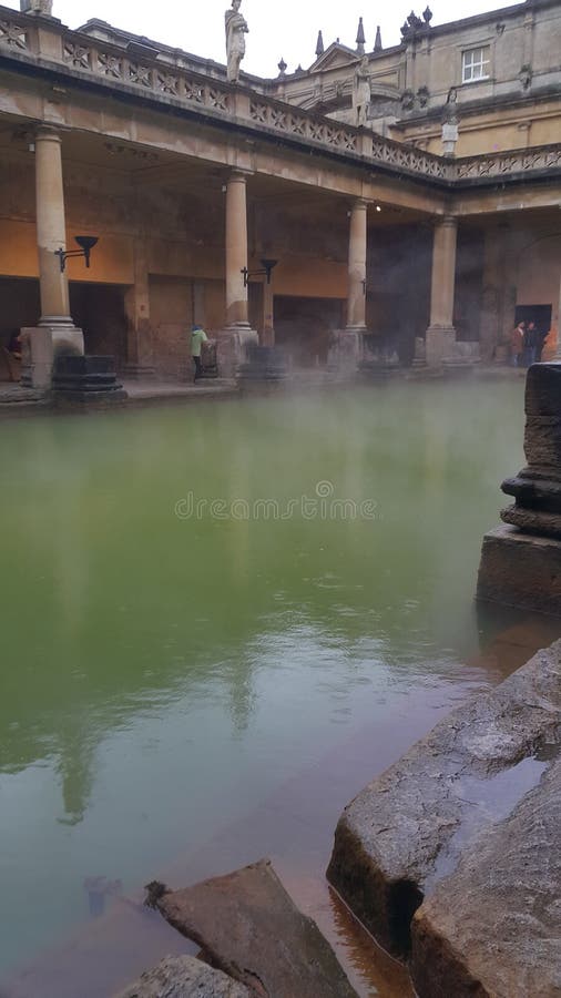 Roman baths interior pool editorial stock image. Image of treatment ...