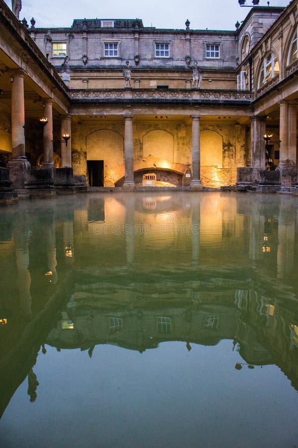 Roman Baths stock image. Image of water, spring, warm - 92207079