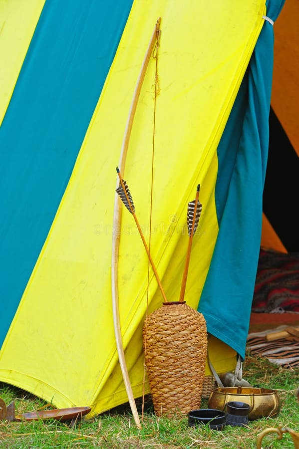 Roman bow and arrows stock photo. Image of hunting, string - 20761106