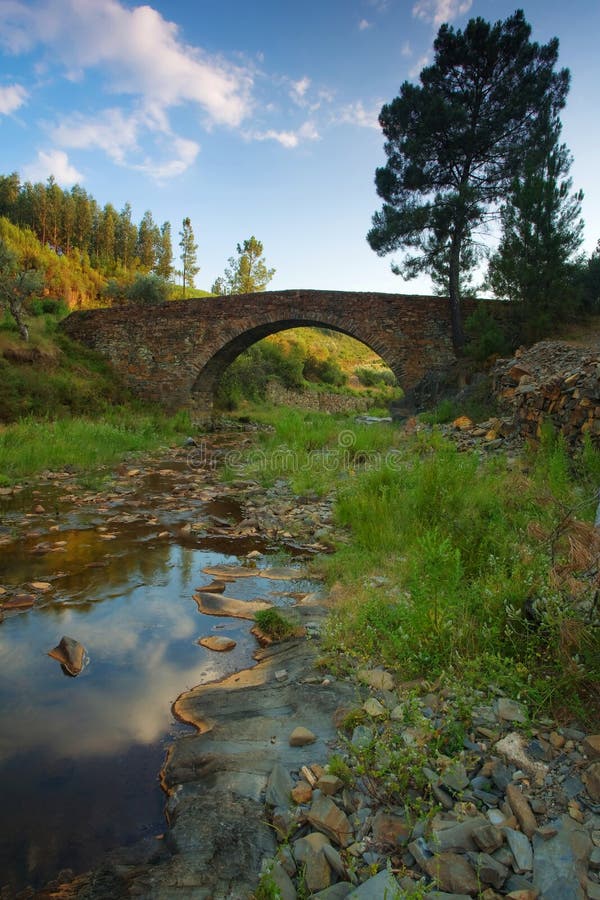 Roman Bridge stock photo. Image of historic, river, blue - 10634922