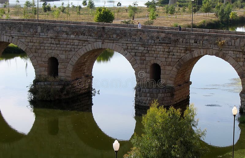 Roman Bridge at Merida, Spain Stock Photo - Image of bridge, water: 175750