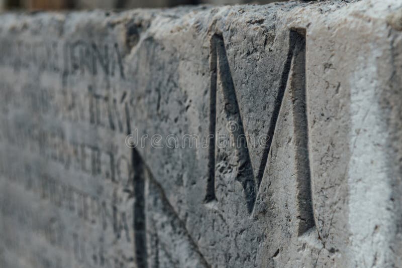 Roman Capital Letters on the Stone Stock Image - Image of beautiful ...