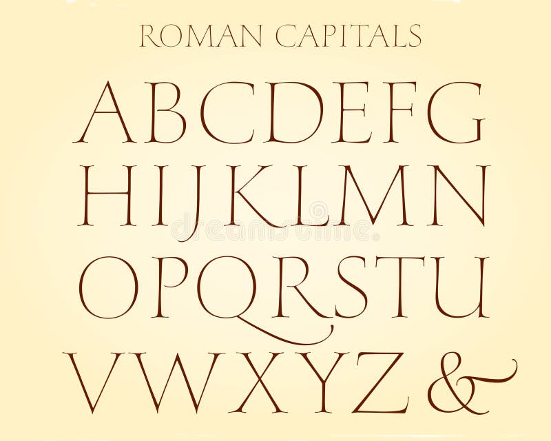 Roman Capitals Alphabet stock vector. Illustration of majuscules ...