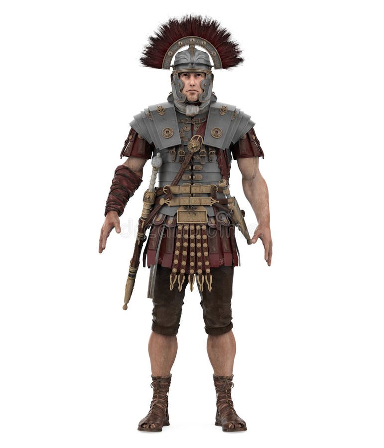 Roman Centurion Warrior Isolated Stock Illustration - Illustration of ...