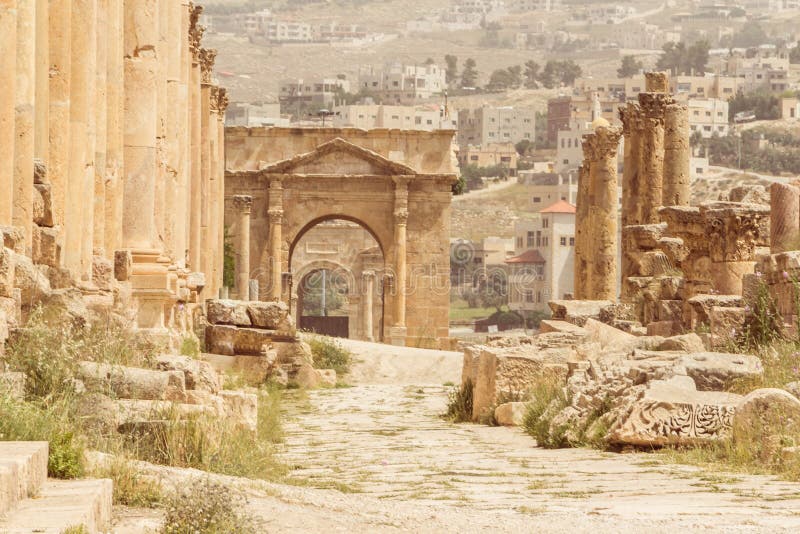 North Gate Jerash Jordan Stock Photos - Free & Royalty-Free Stock ...